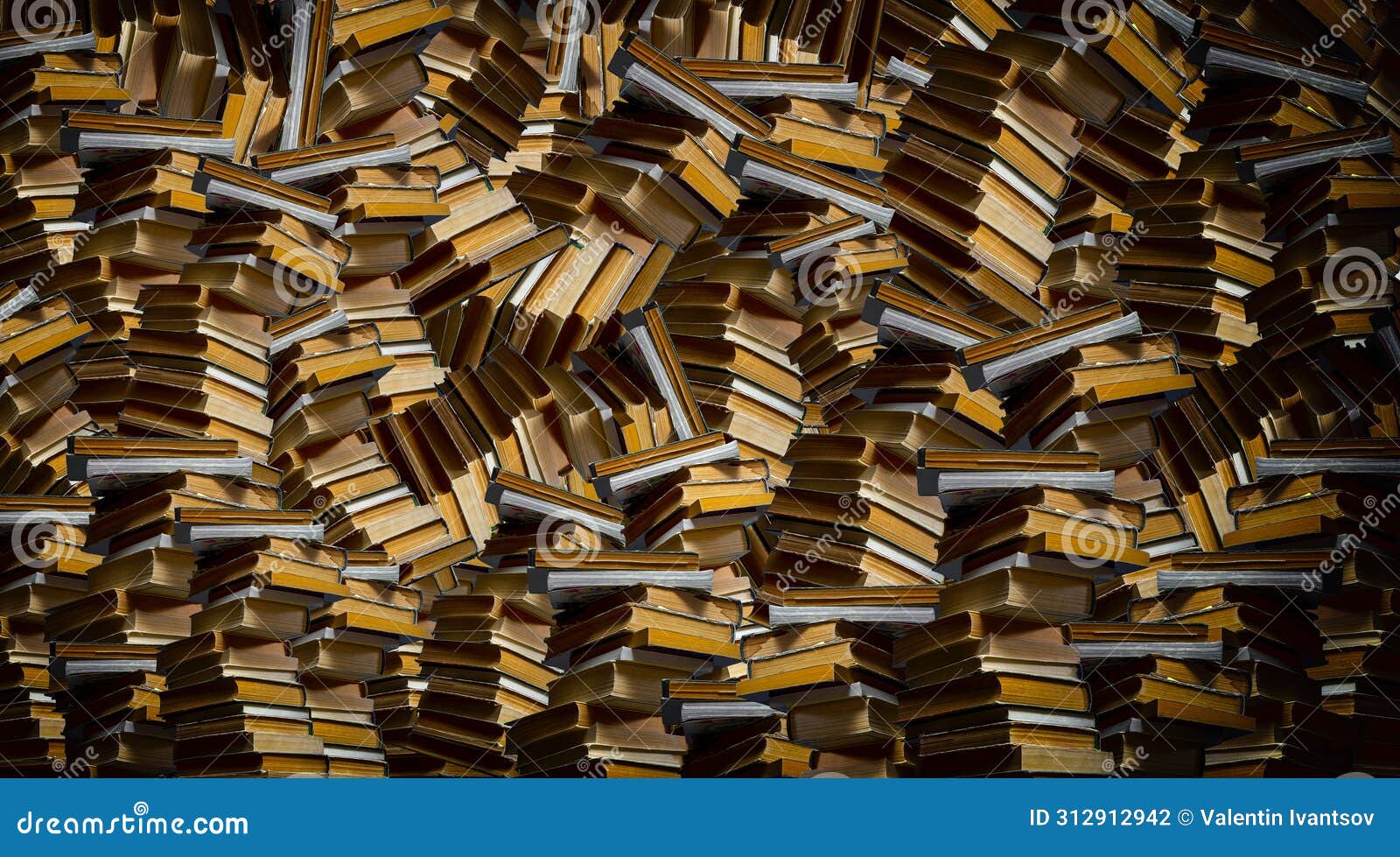 Collage of a Large Number of Different Books Stock Photo - Image of ...