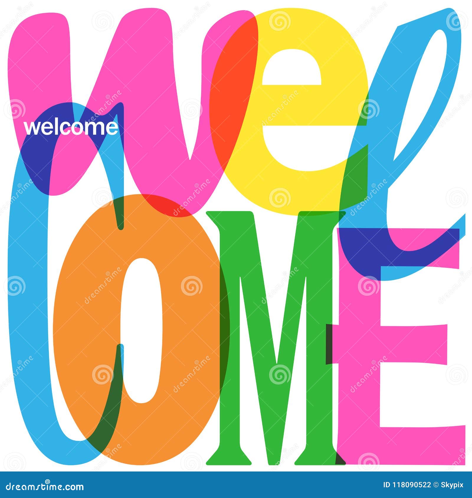 WELCOME Square Letter Collage Stock Illustration - Illustration of ...