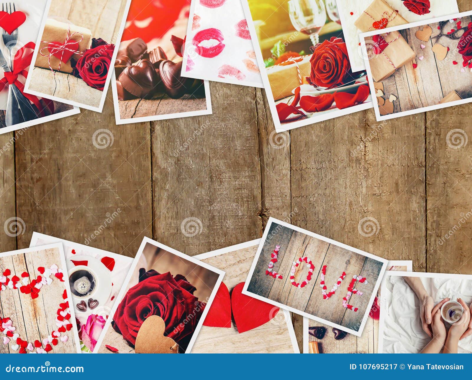 Collage of Love and Romance. Stock Image - Image of eiffel, banner ...