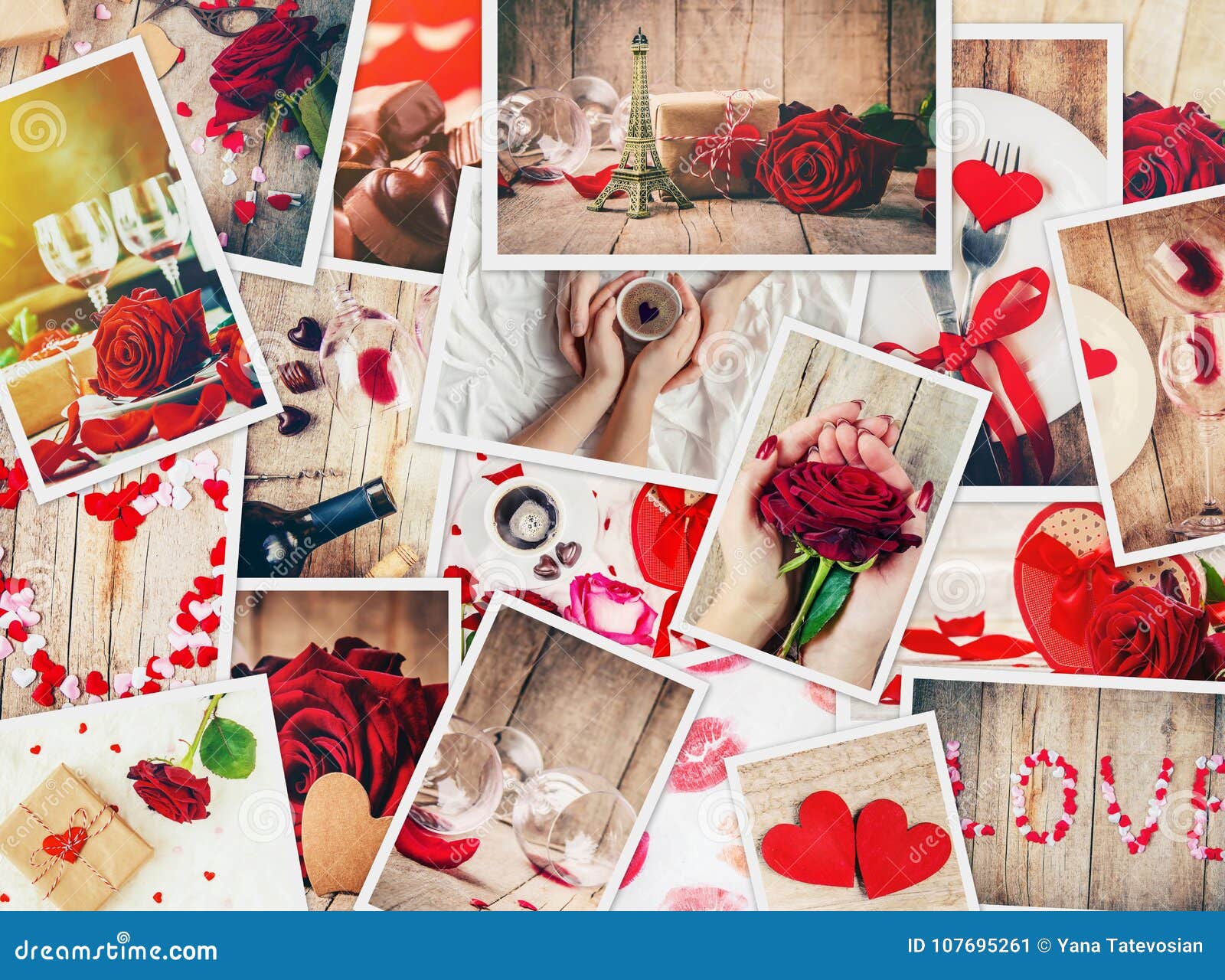 Collage of Love and Romance. Stock Image - Image of heart, offer: 107695261