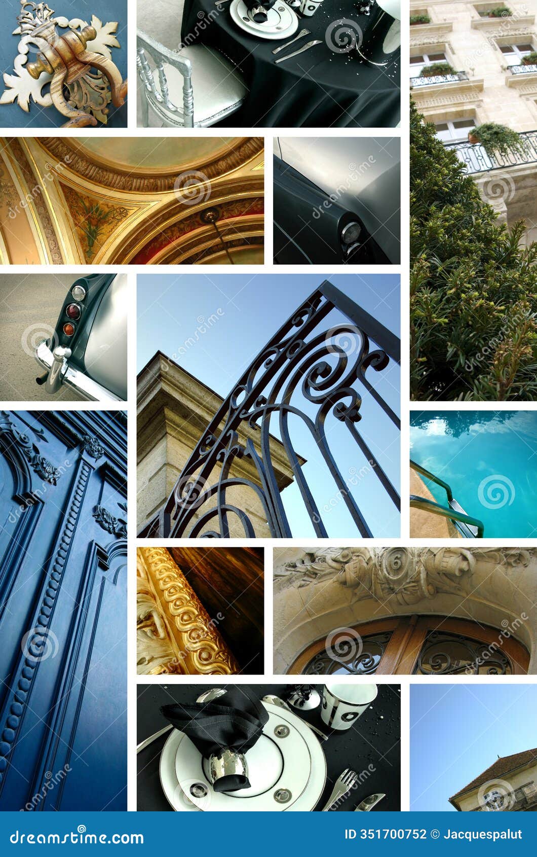 Collage of luxury theme stock photo. Image of collage - 351700752