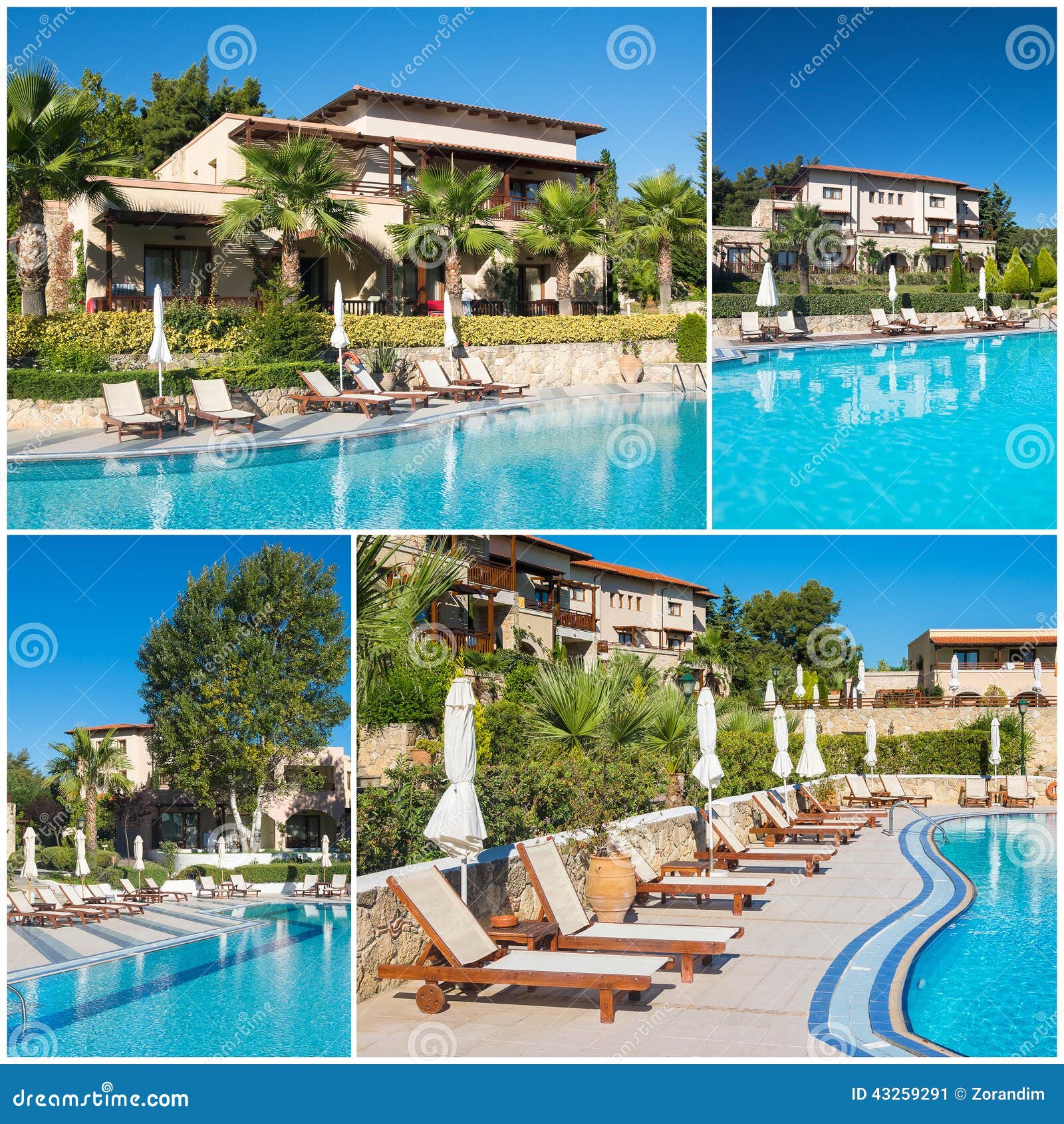 Collage of Luxury Touristic Hotel Stock Image - Image of house, cottage ...