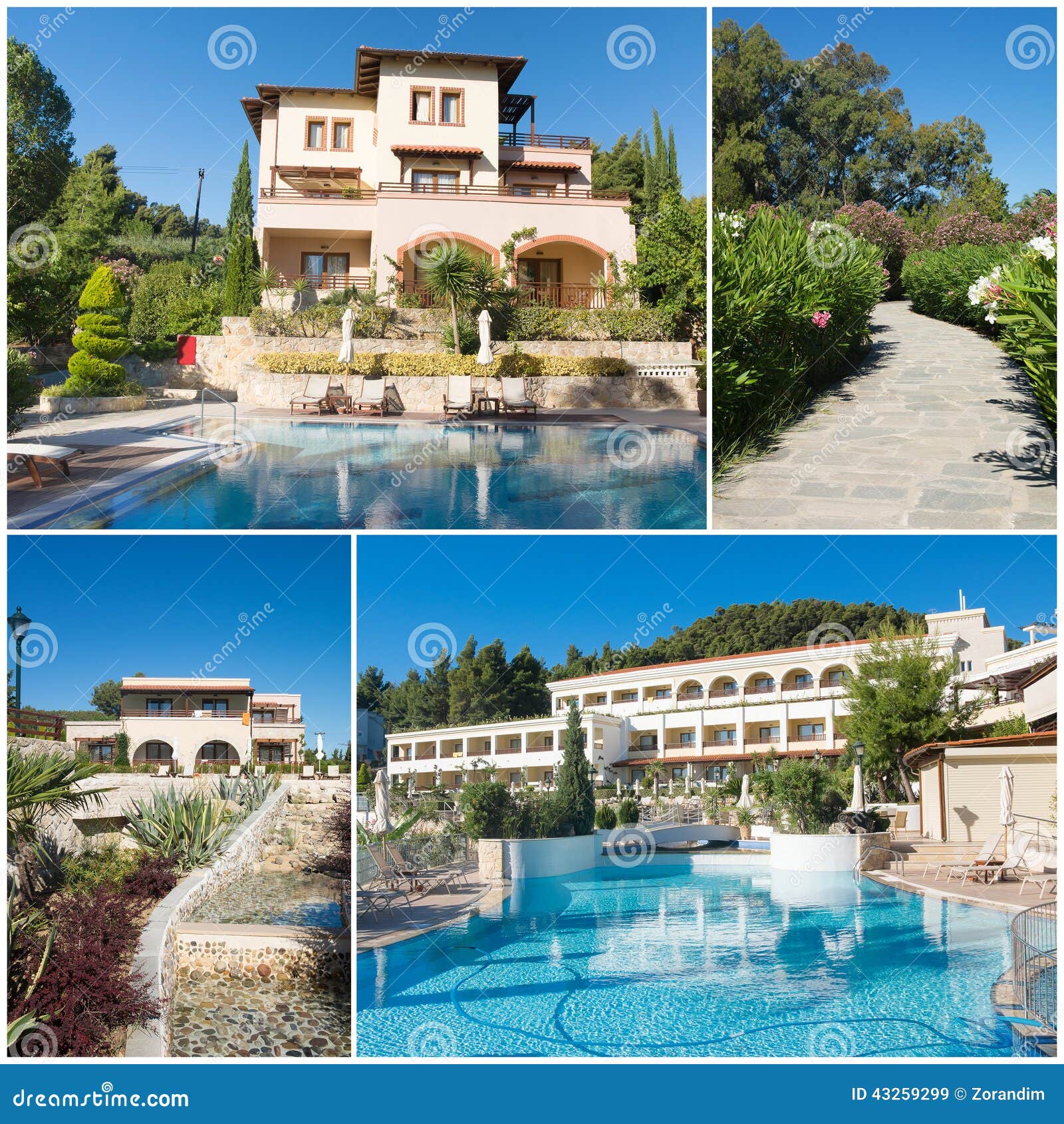 Collage of Luxury Touristic Hotel Stock Image - Image of relaxation ...