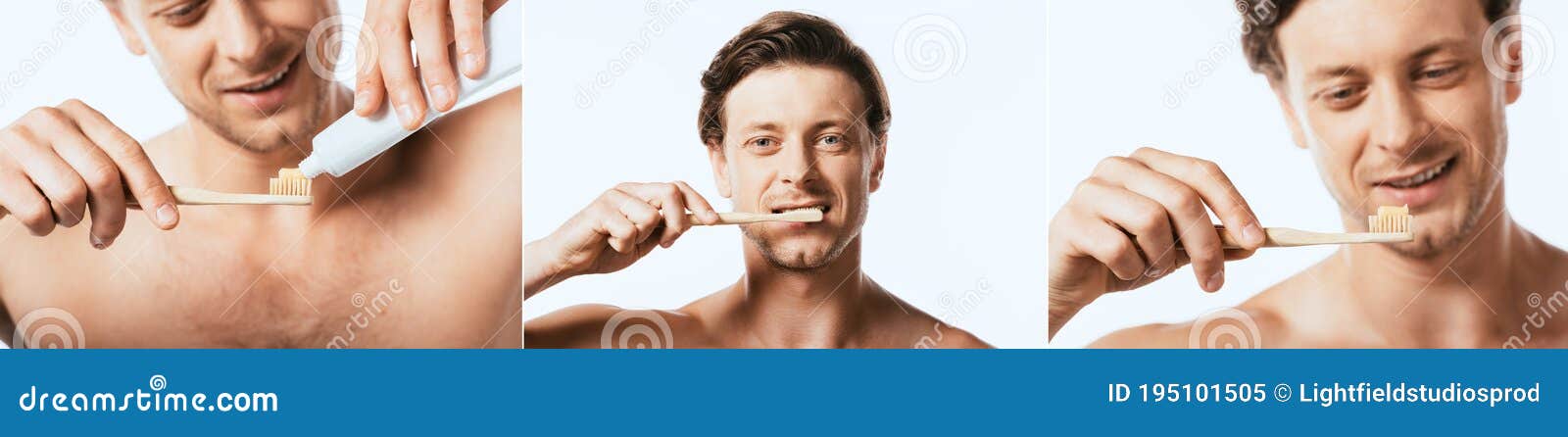 Collage of Man Holding Toothpaste and Stock Image - Image of wellbeing ...