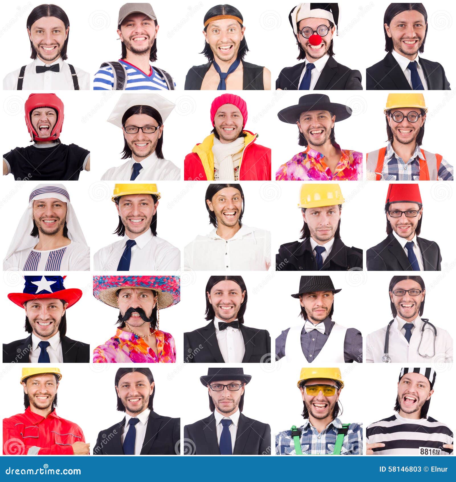 Collage of many faces stock image. Image of cheerful - 58146803
