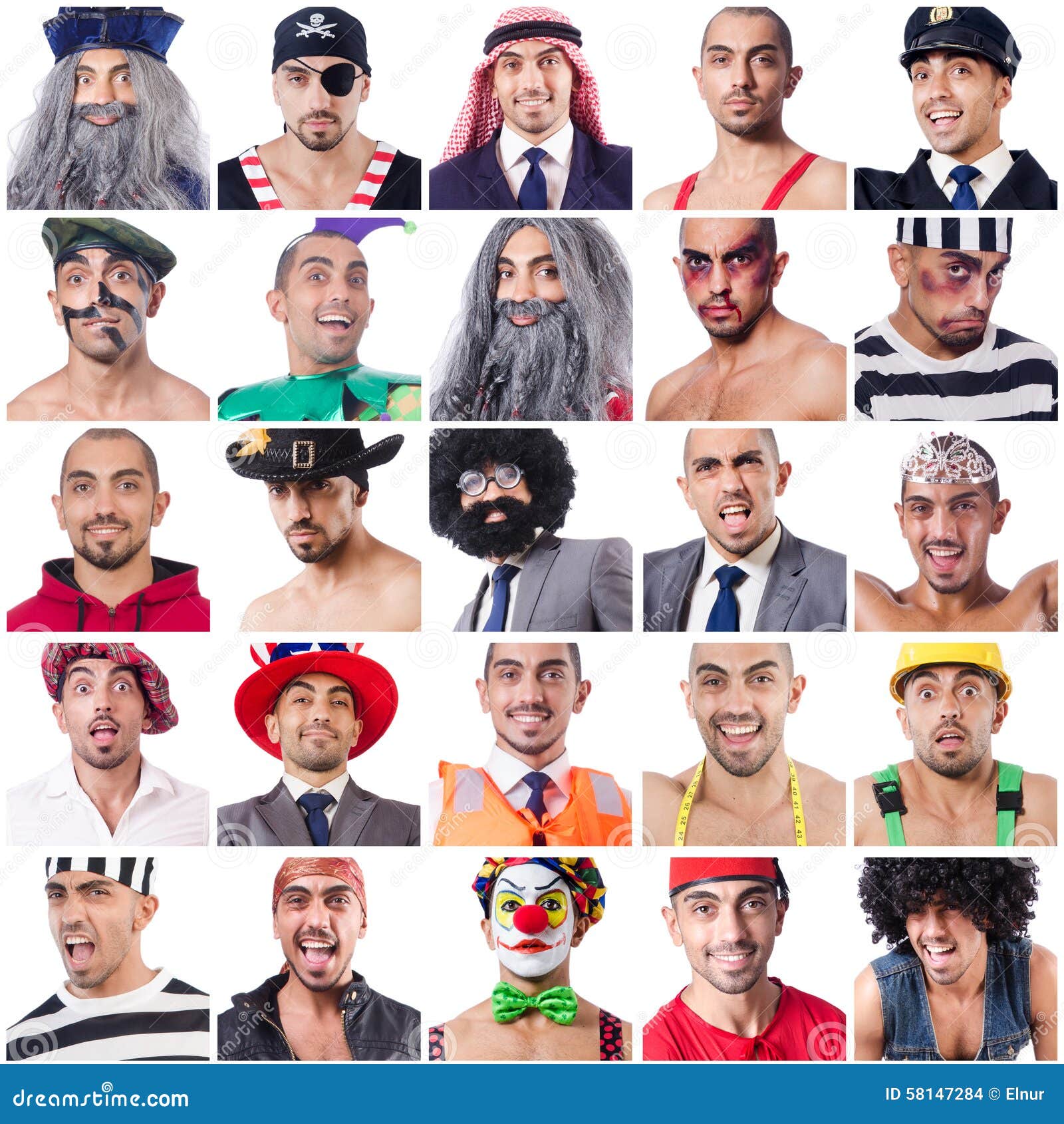 Collage of many faces stock photo. Image of composition - 58147284