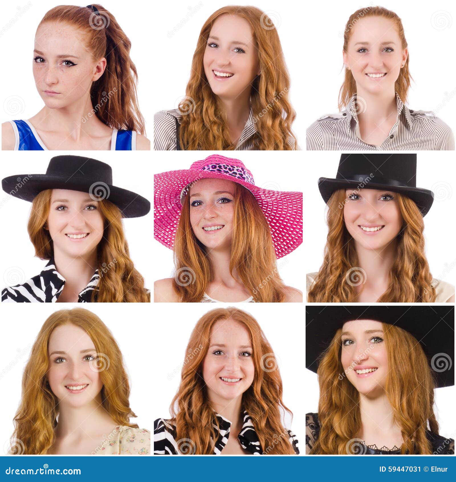 Collage of Many Faces from Same Model Stock Image - Image of ...