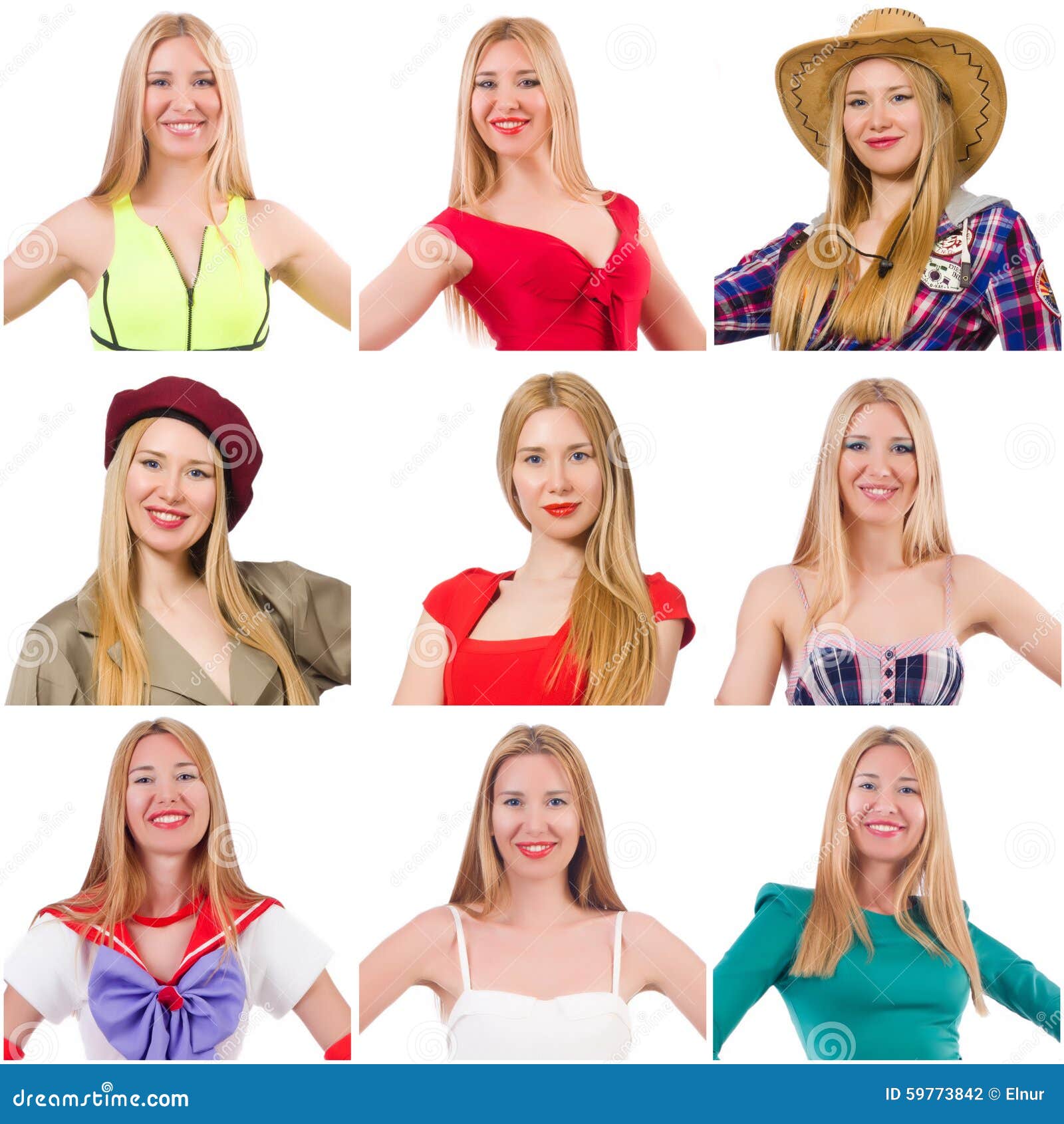 Collage of Many Faces from Same Model Stock Photo - Image of emotion ...