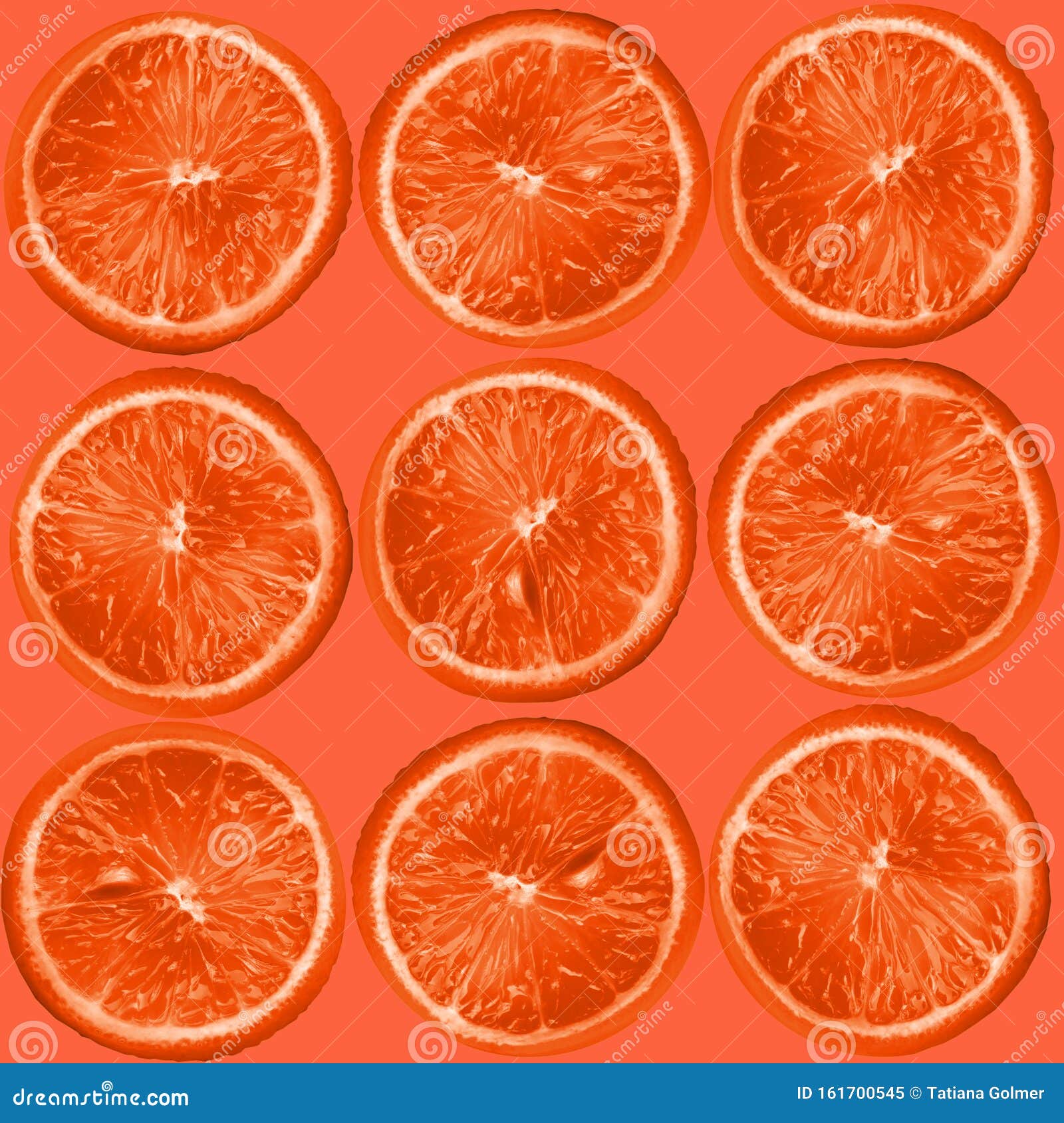 Collage Of Many Photos Round Slice Grapefruit, Orange With A Seed On An ...