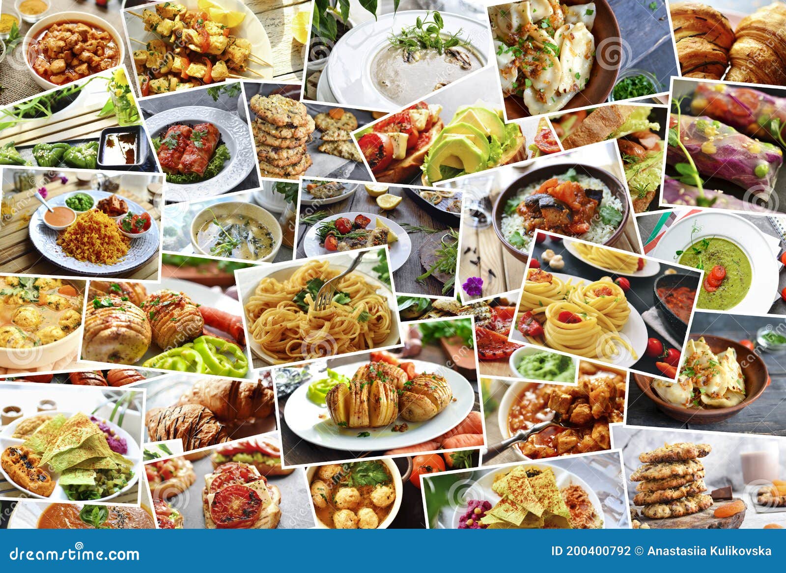 Collage of Many Popular All Over the World Breakfasts, Lunches and ... Collage of Many Popular All Over the World Breakfasts, Lunches and ...