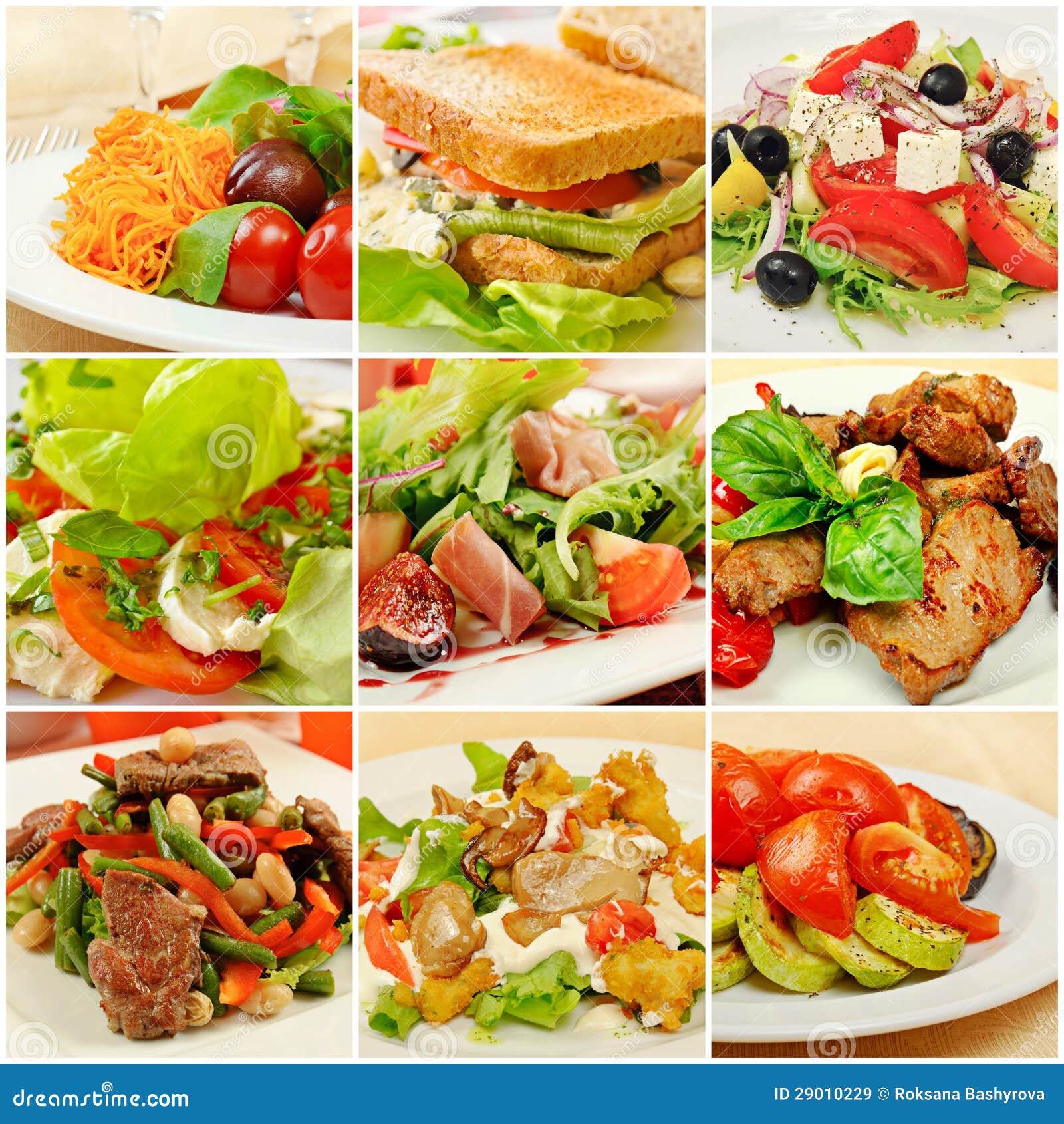 Collage with meals stock image. Image of gourmet, fried - 29010229
