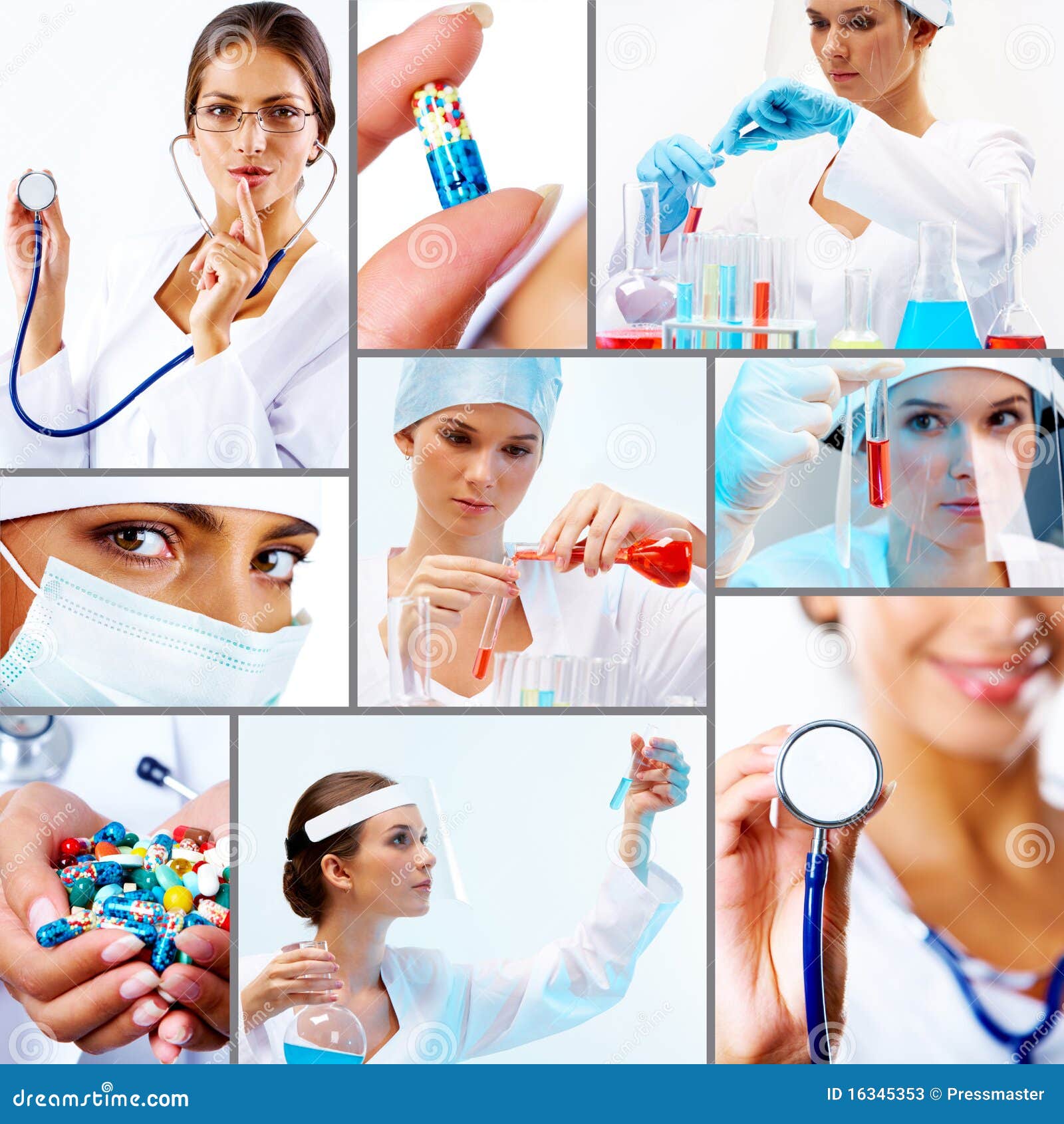 Collage of medicine stock image. Image of health, biotechnology - 16345353