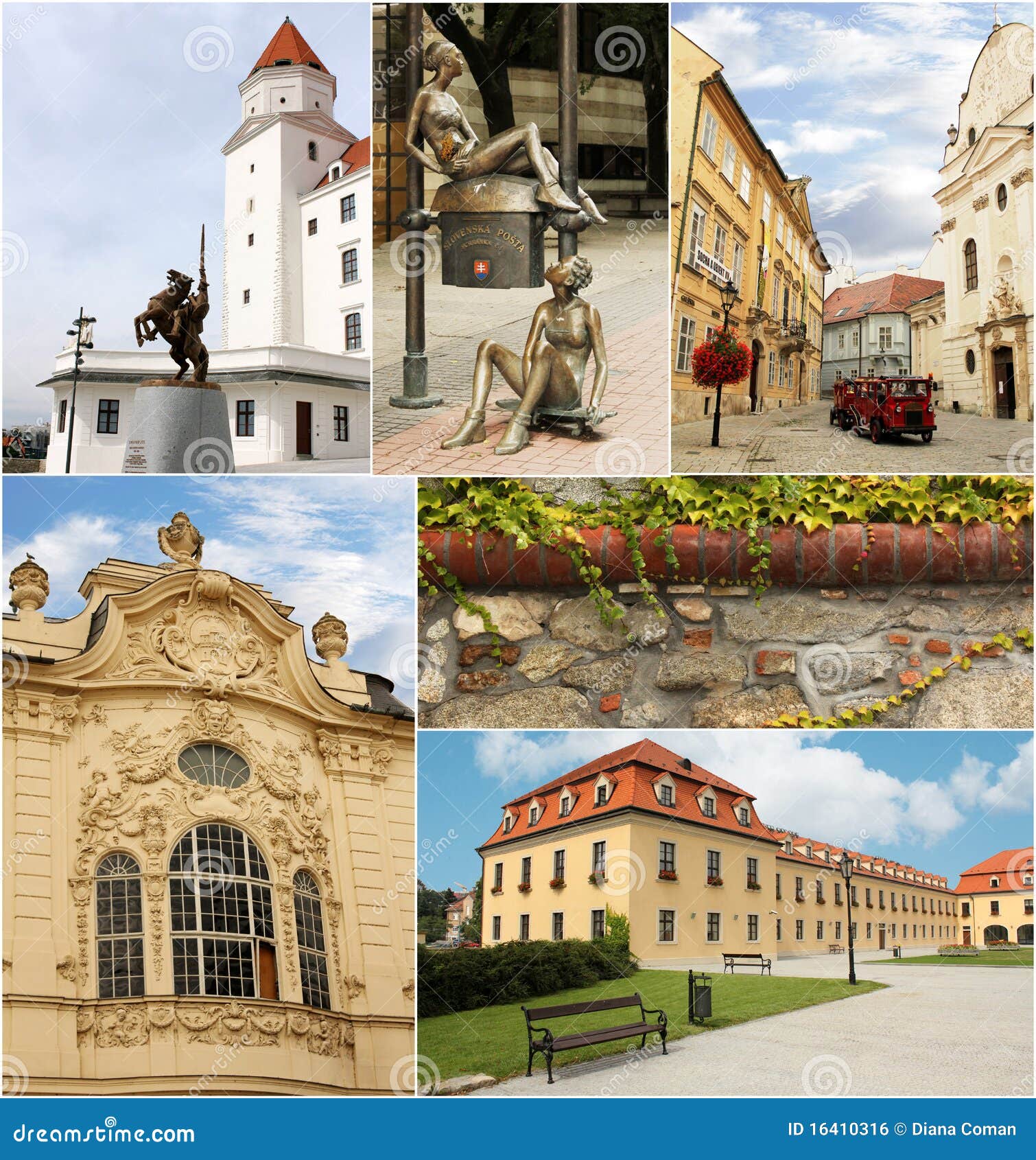 Collage Medieval De Bratislava Foto de archivo - Imagen de anaranjado ...