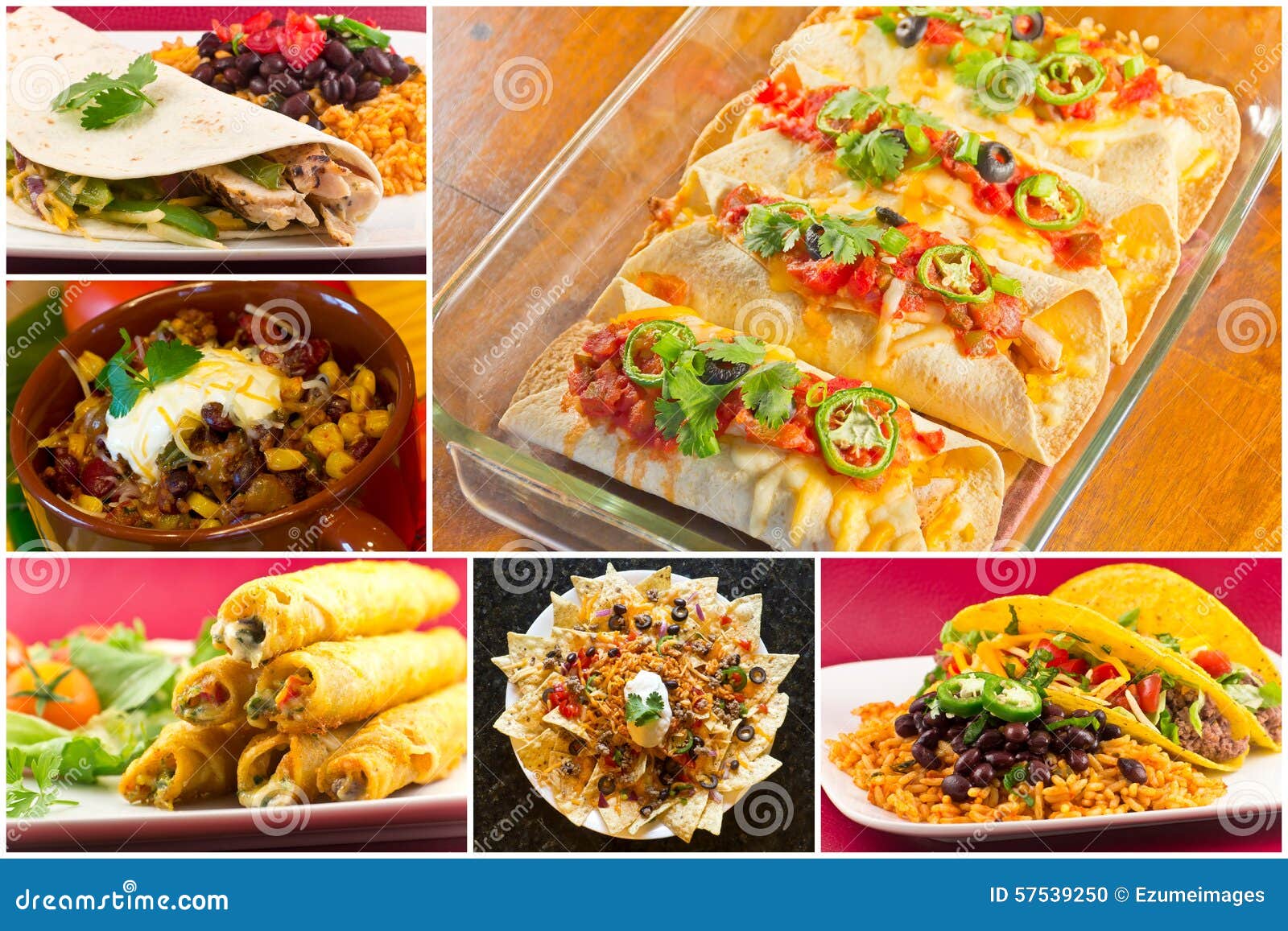 Collage Mexicano De La Comida Foto de archivo - Imagen de naipaul ...