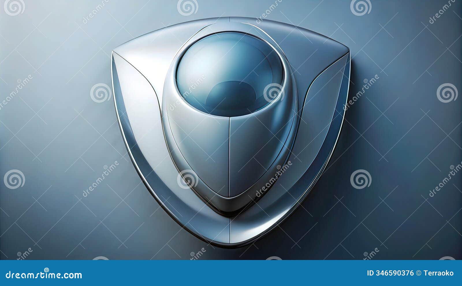 Collage with Modern Design of Electronic Shield Symbolizing the Concept ...