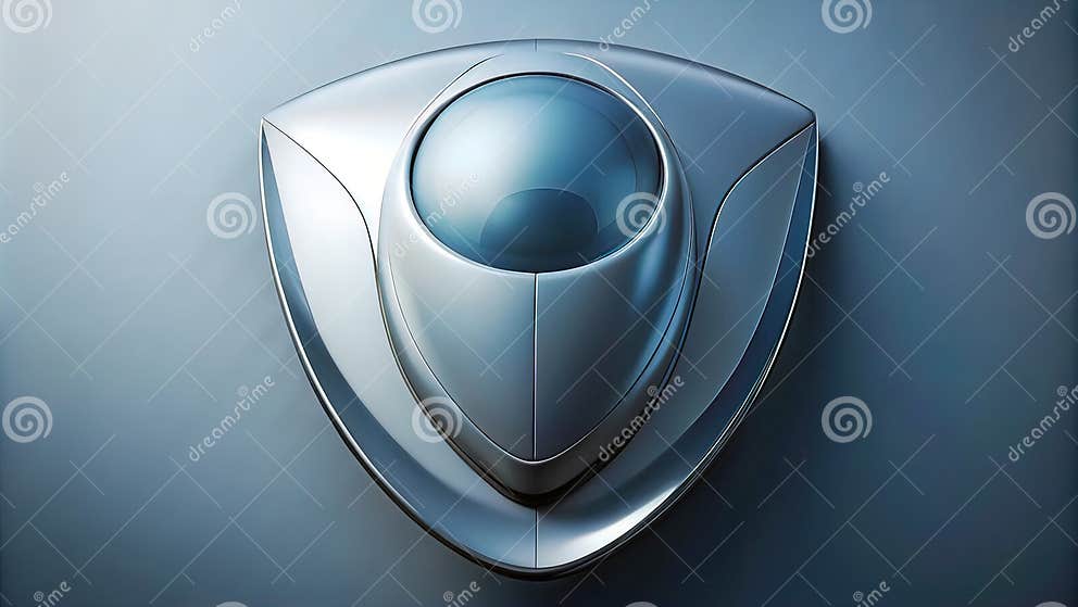 Collage with Modern Design of Electronic Shield Symbolizing the Concept ...