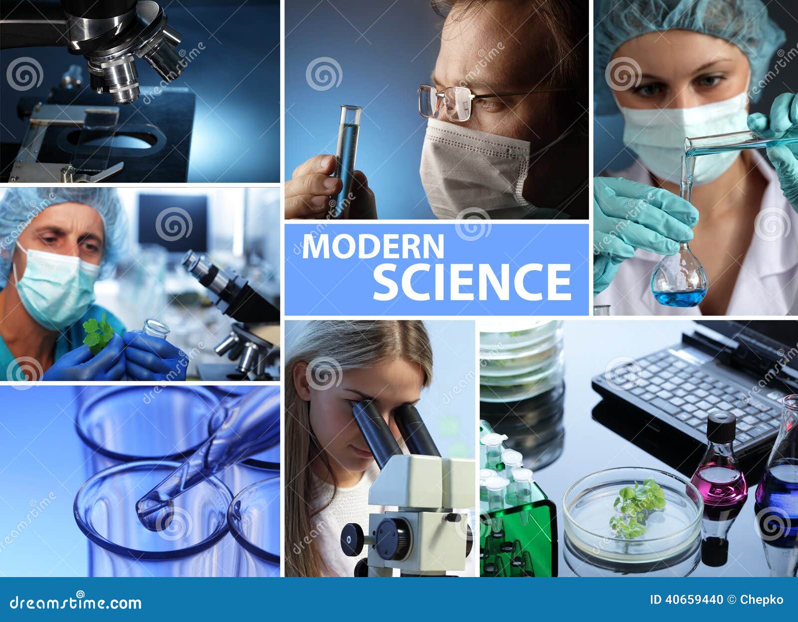 Collage Moderno De La Ciencia Foto de archivo - Imagen de ...
