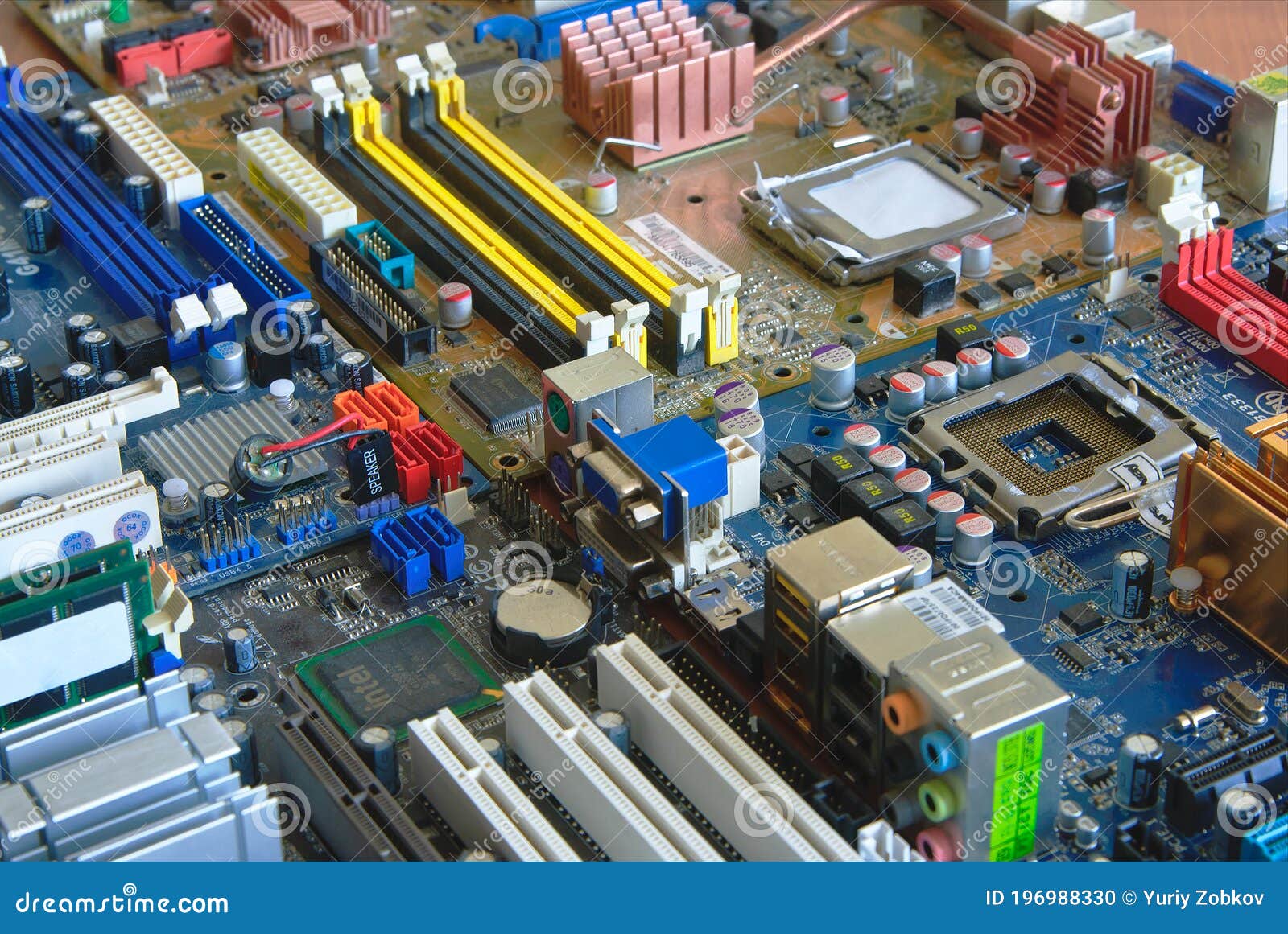 A Collage of Motherboards for a Personal Computer Editorial Image ...