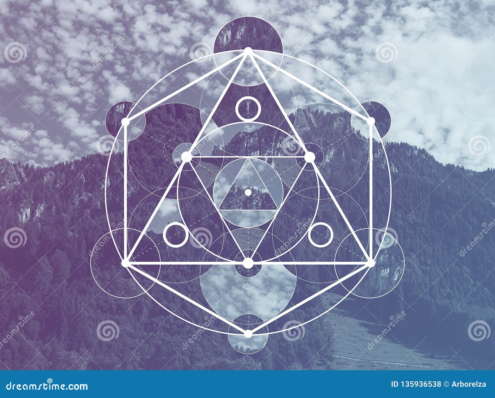 Sacred Geometry Symbols And Elements Background Royalty-Free Stock ...