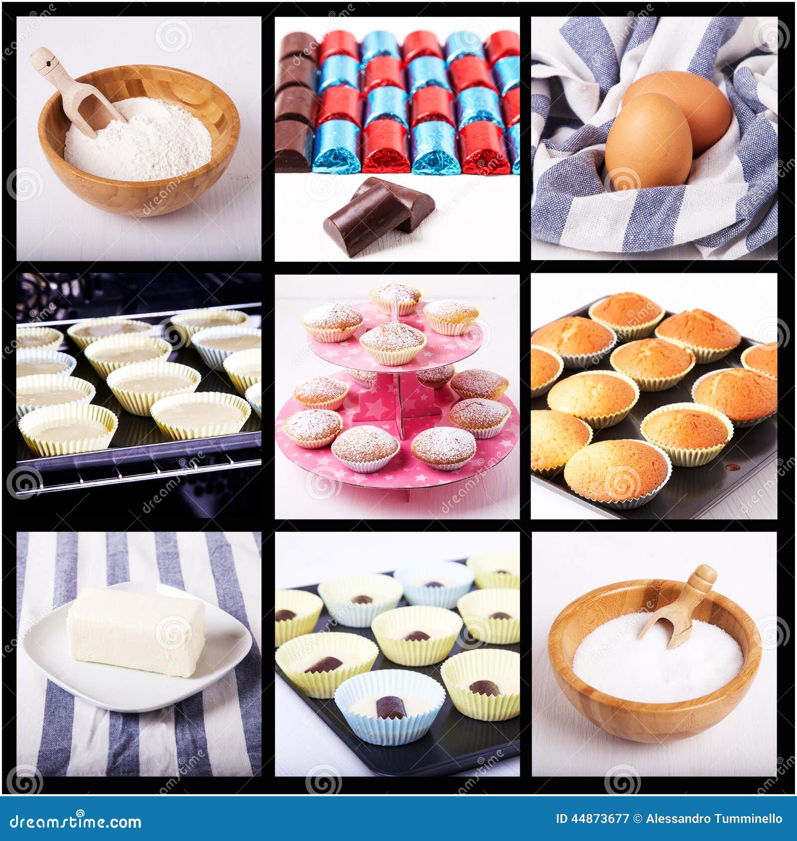 Collage of muffin stock image. Image of creative, delicious - 44873677
