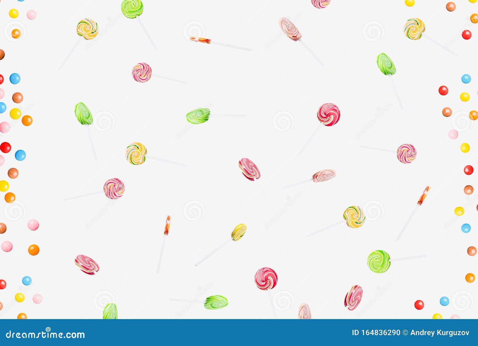 Collage of Multi-colored Lollipops and Assorted Colors of Chocolate ...