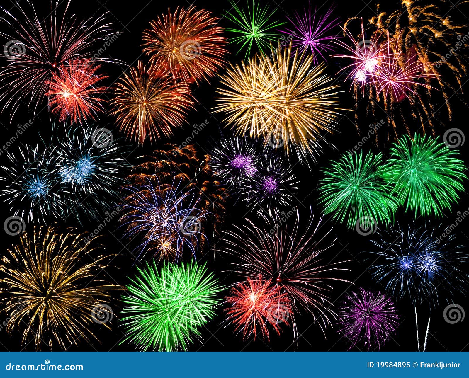 A Collage Of Fireworks Royalty-Free Stock Photo | CartoonDealer.com ...