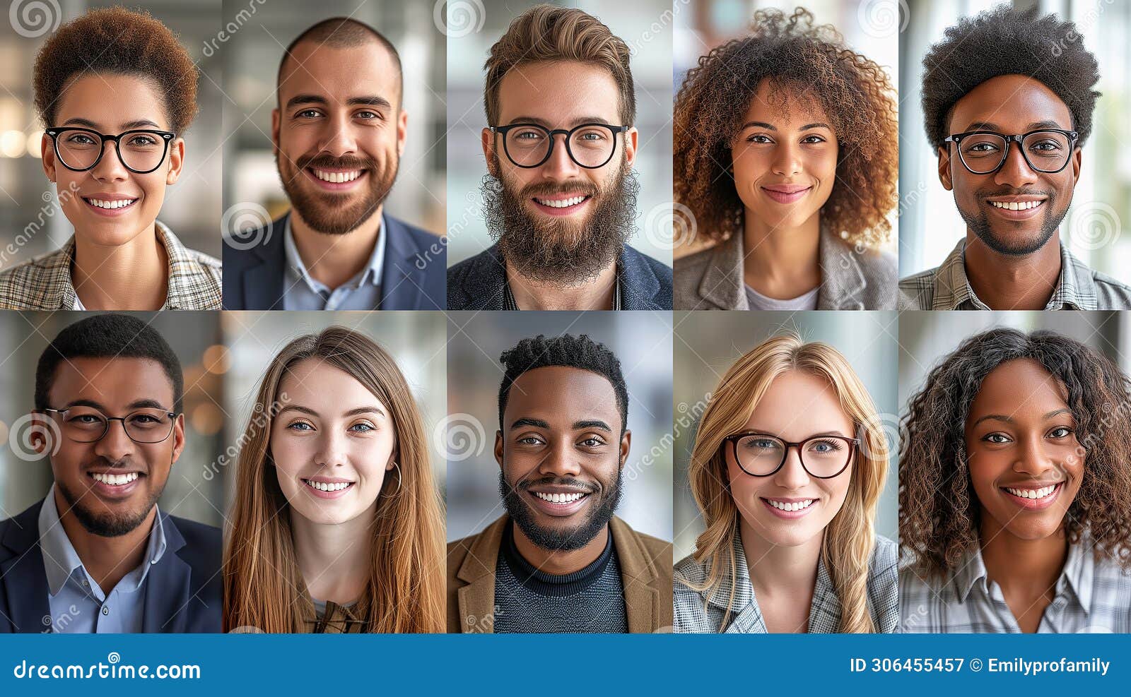 Collage of Multicultural Individuals, Forming Stunning Mosaic Stock ...