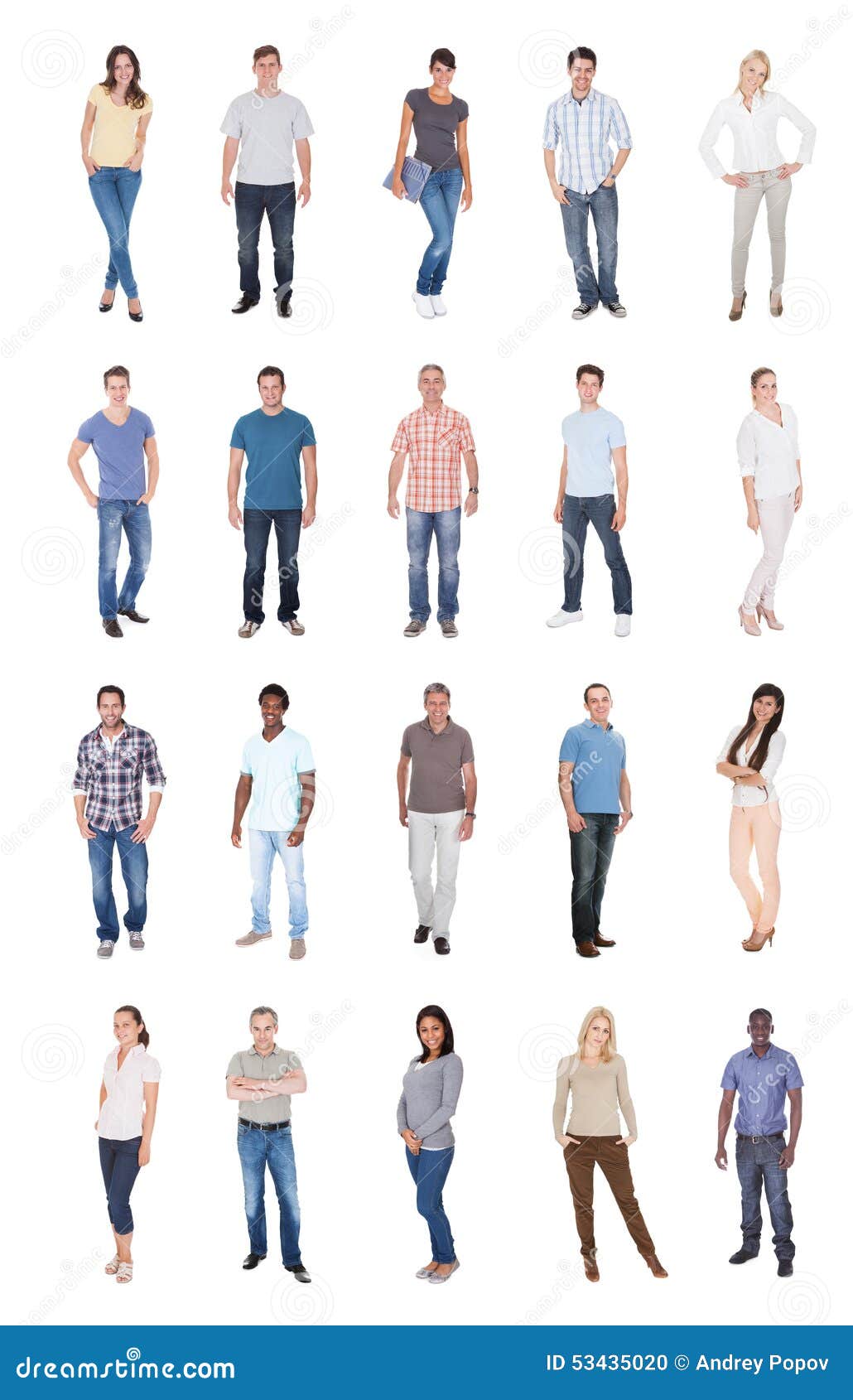 Collage of Multiethnic People in Casuals Stock Photo - Image of large ...