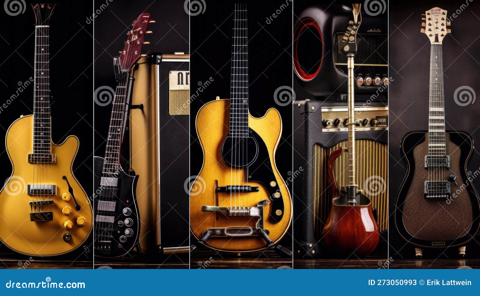 Collage of Music Instruments - Beautiful Illustration - Made with ...