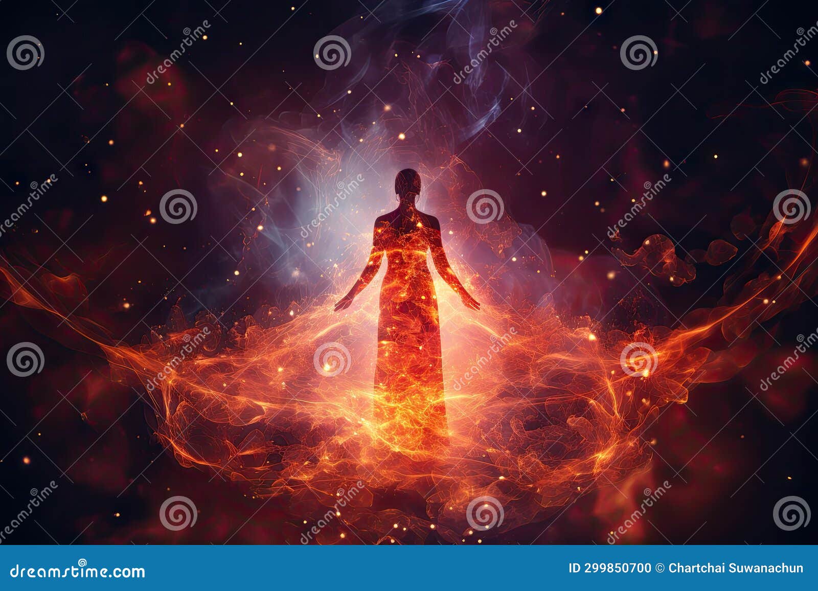 Collage. Mysterious Geometric Shapes with Neon Smoke Light Effect Stock ...