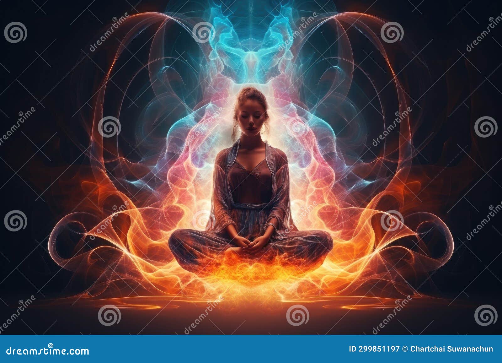 Collage. Mysterious Geometric Shapes with Neon Smoke Light Effect Stock ...