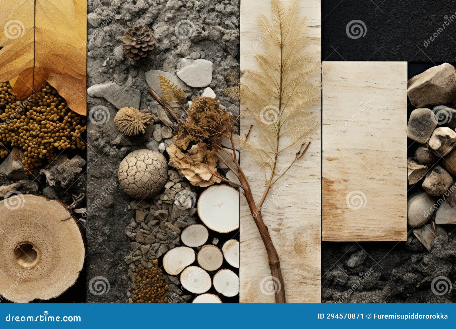 Collage of Natural Textures Colorful Background Stock Illustration ...
