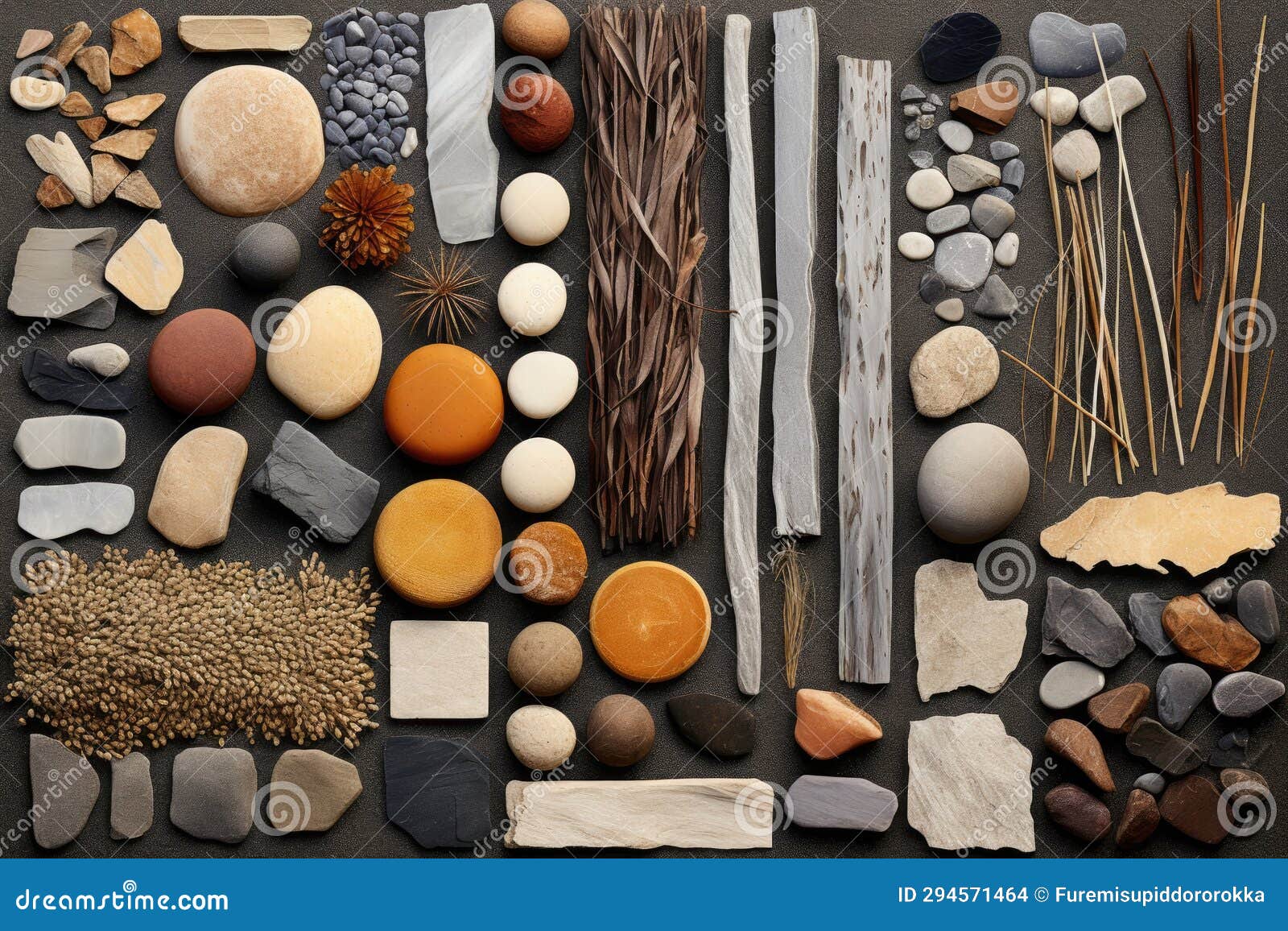 Collage of Natural Textures Colorful Background Stock Illustration ...