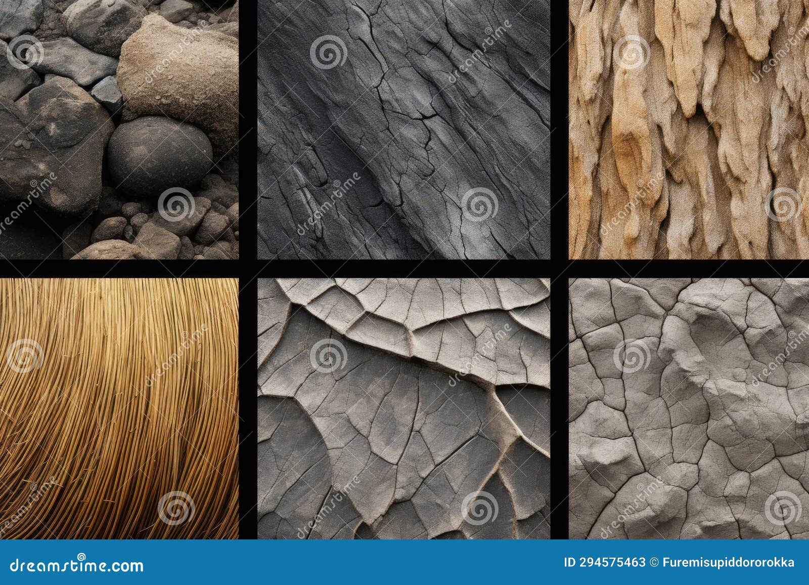 Collage of Natural Textures Colorful Background Stock Illustration ...