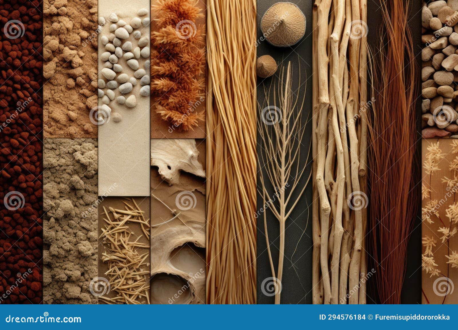 Collage of Natural Textures Colorful Background Stock Illustration ...