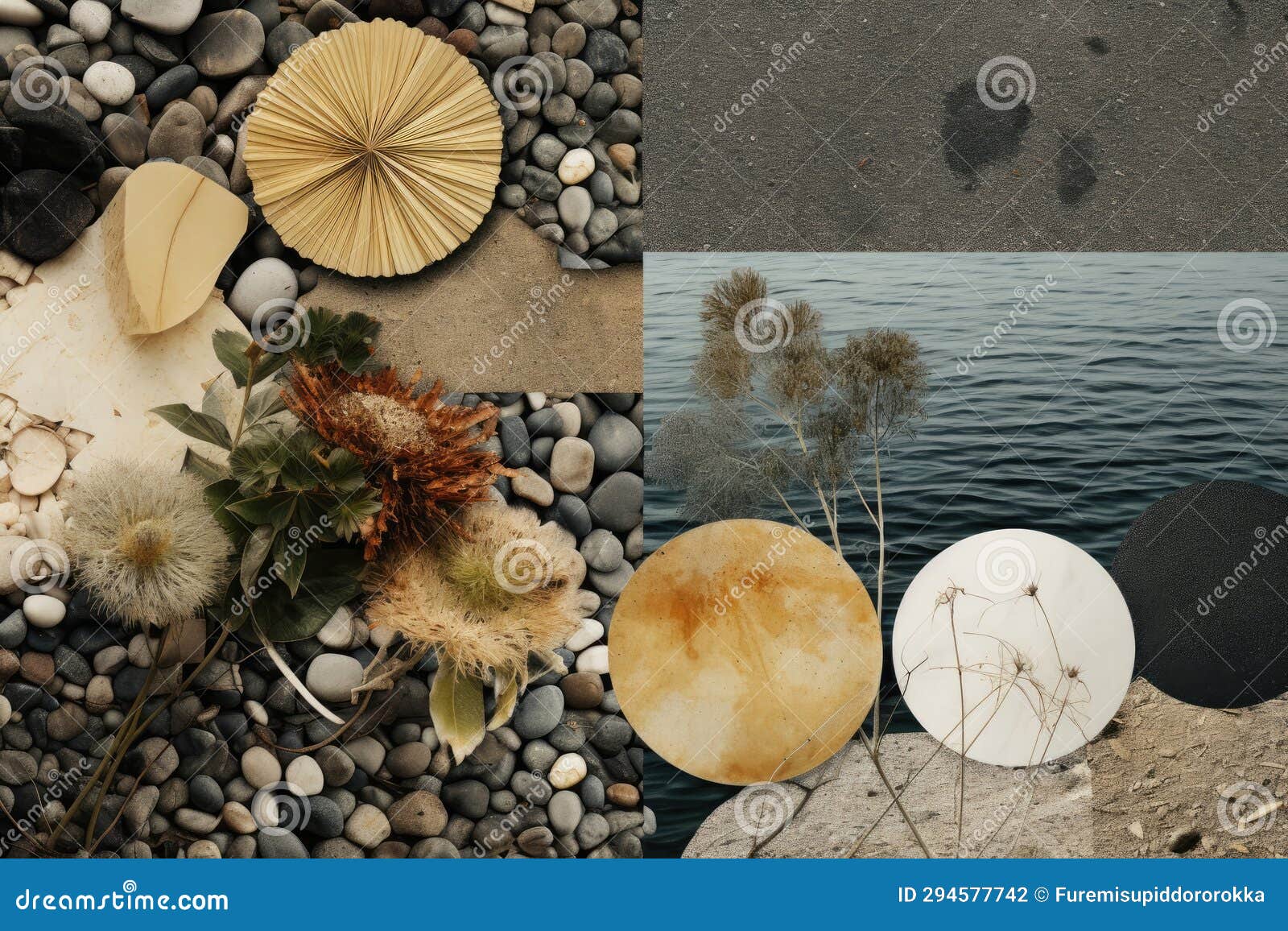 Collage of Natural Textures Colorful Background Stock Illustration ...