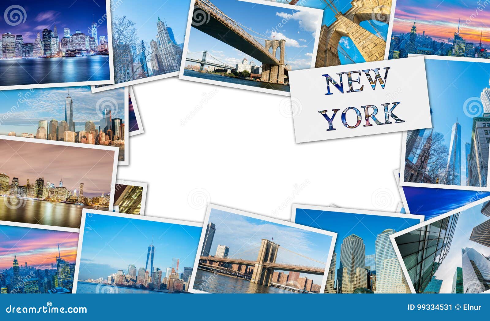 The Collage of New York Photos Editorial Photo - Image of downtown ...