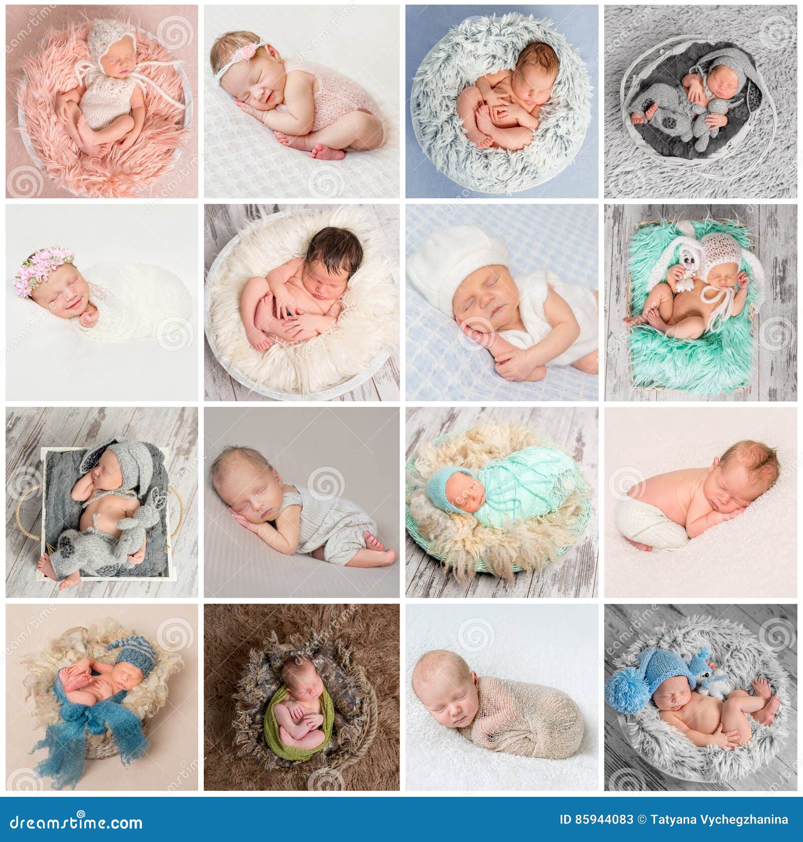 Collage of Newborn Babies Photos Stock Image - Image of child, indoors ...