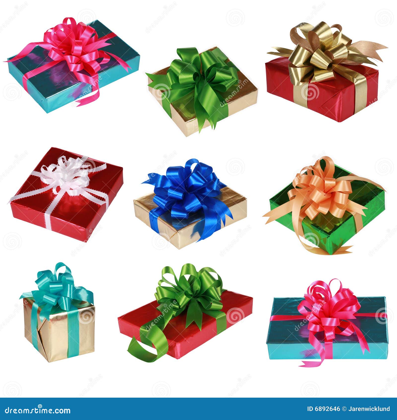 Collage of Nine Colorful Presents Stock Photo - Image of presents ...