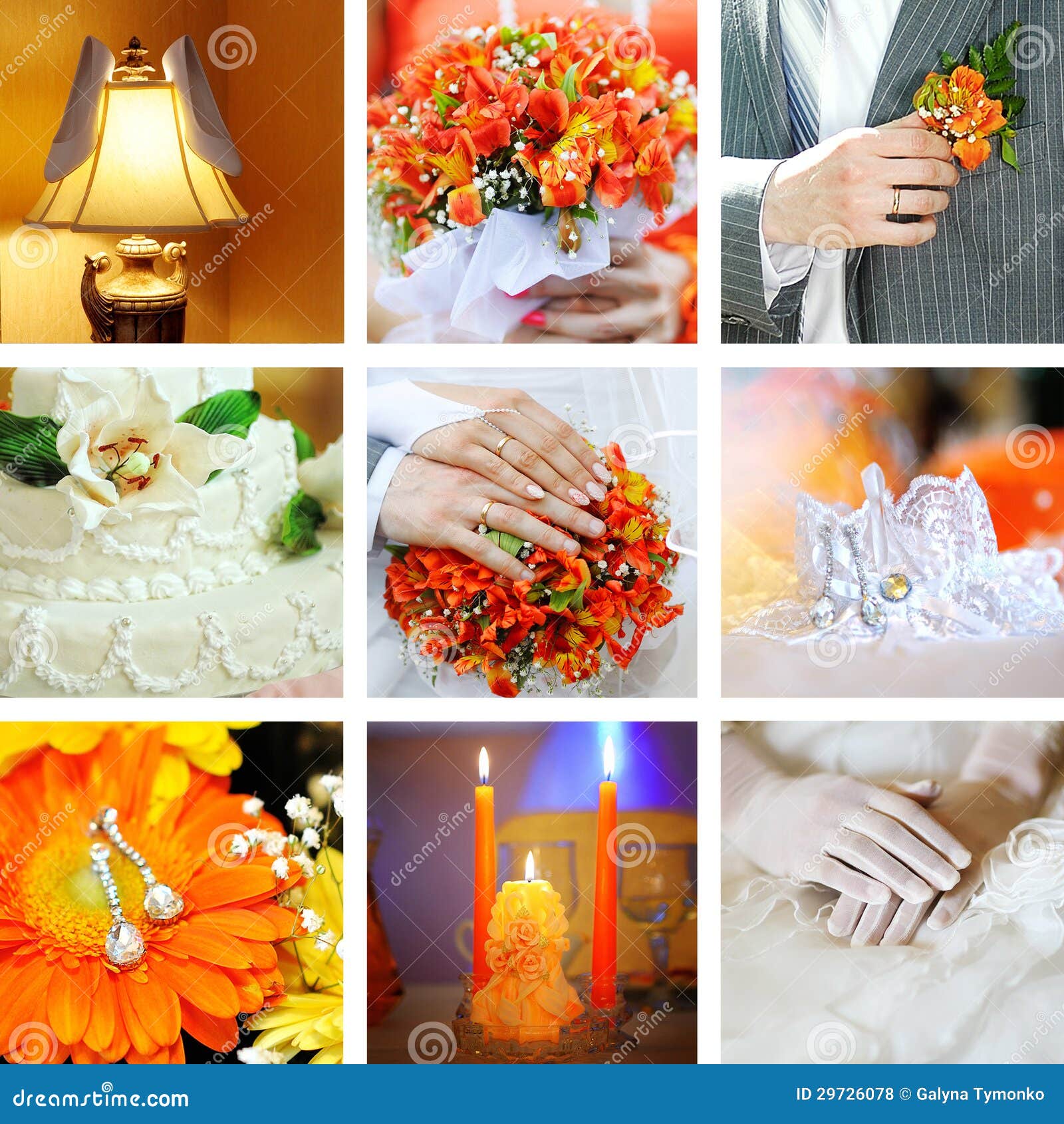 Collage From Wedding Photos. Bride And Groom. Royalty-Free Stock Image ...