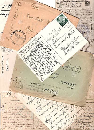 Collage of old letters stock photo. Image of message, mail - 3288348