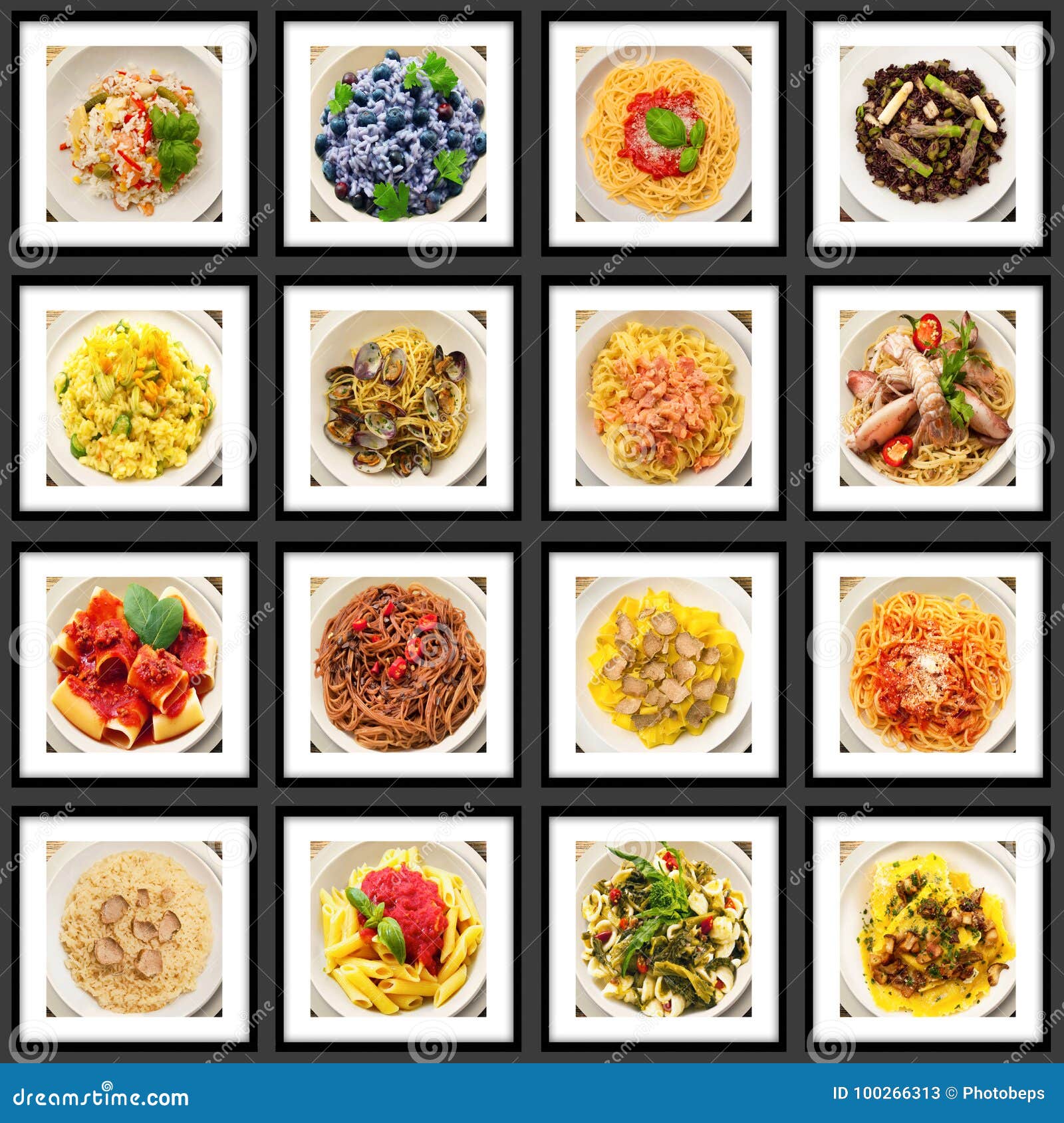 Original Italian Pasta Collage Stock Image - Image of dish, gourmet ...