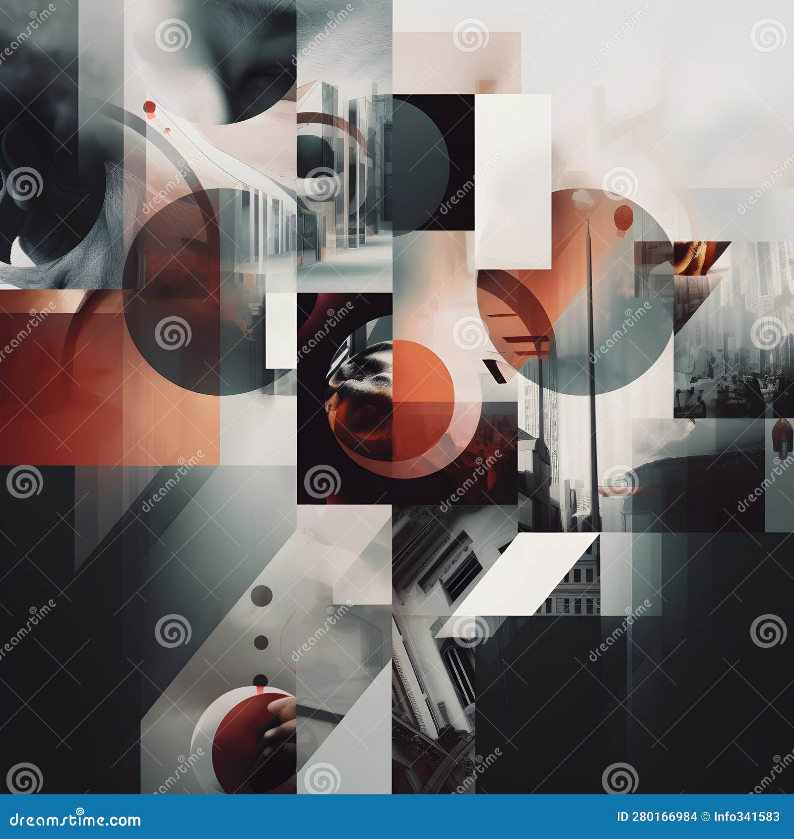 Collage of Overlapping Images Creating a Dynamic and Visu One ...