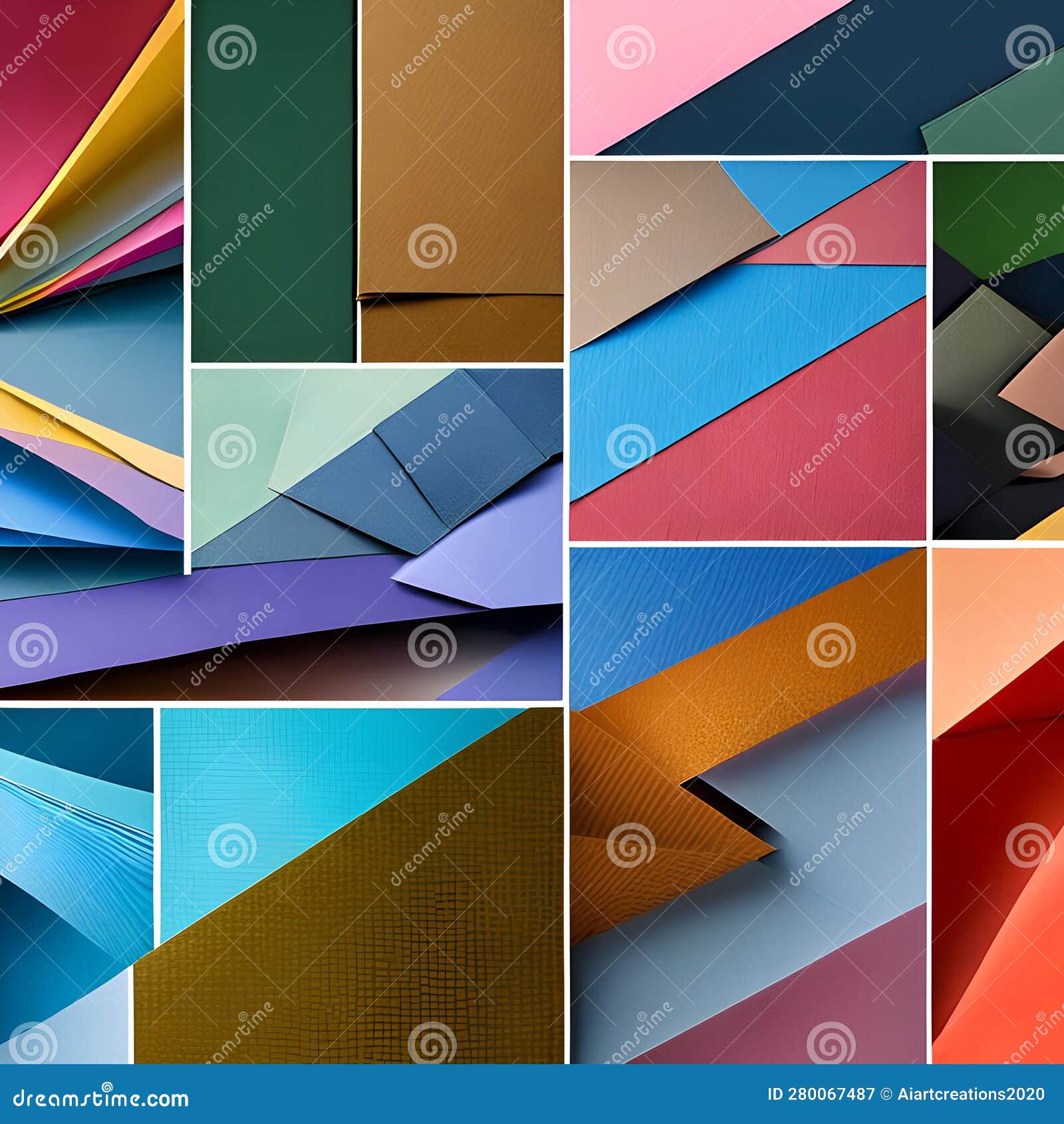Overlapping Paper Backgrounds Brightly Colored Royalty-Free Stock ...