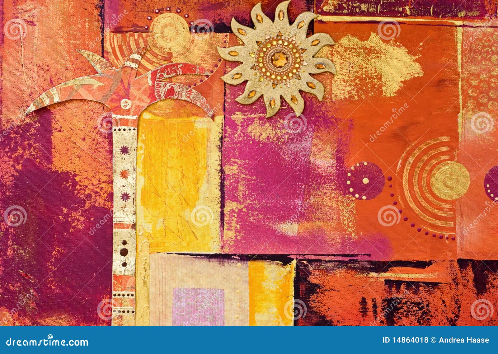 Collage painting stock illustration. Illustration of painting - 14864018