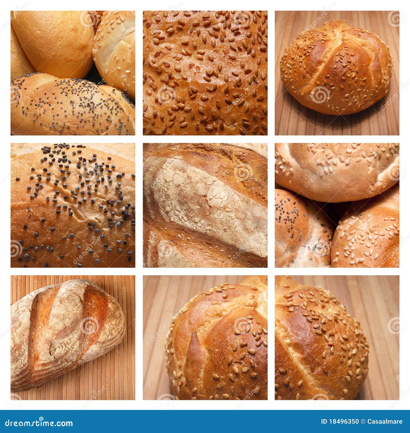 Collage - Pan Cocido Al Horno Foto de archivo - Imagen de sabroso ...