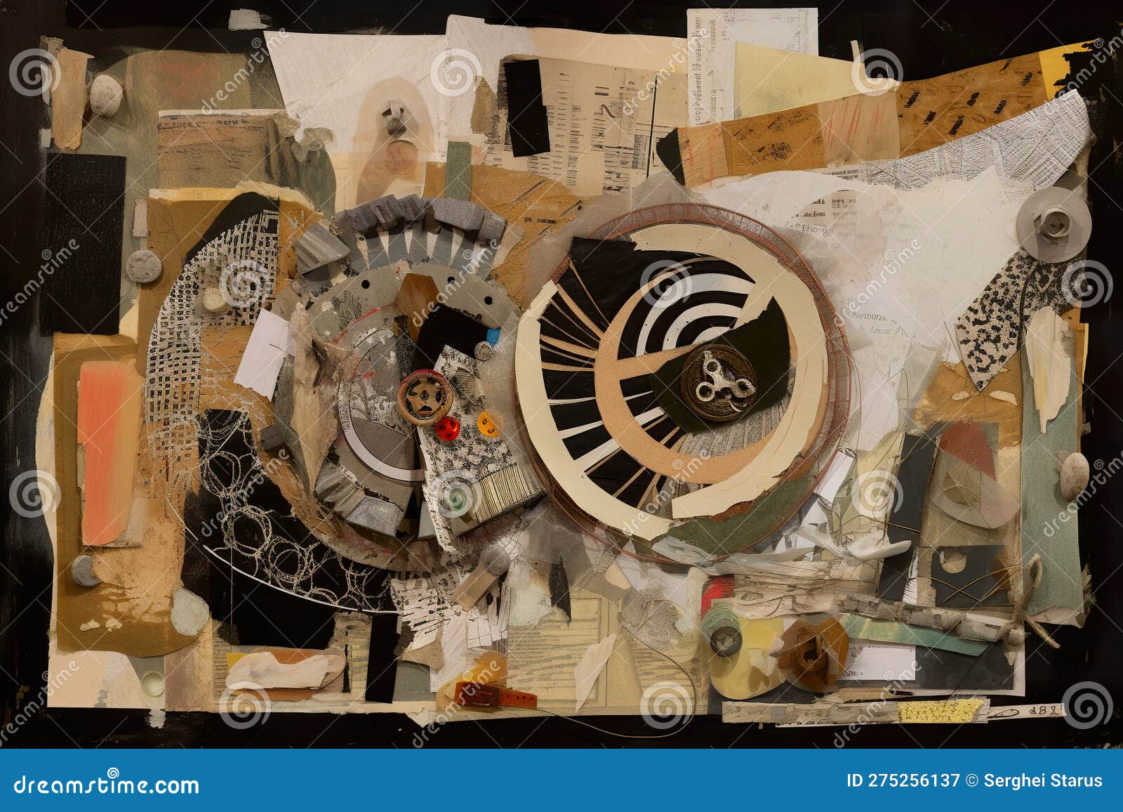 An Abstract Collage of Paper, Scissors, Scissors and Other Items. AI ...