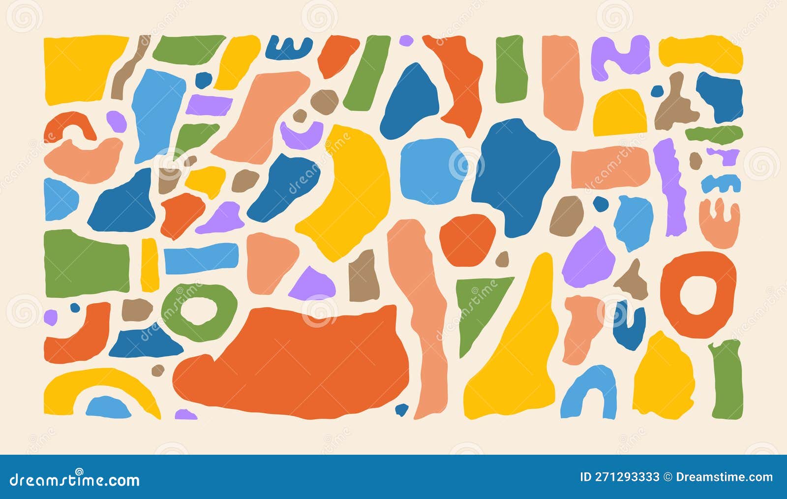 Collage Paper Shape Set in Contemporary Style. Vector Abstract Torn ...