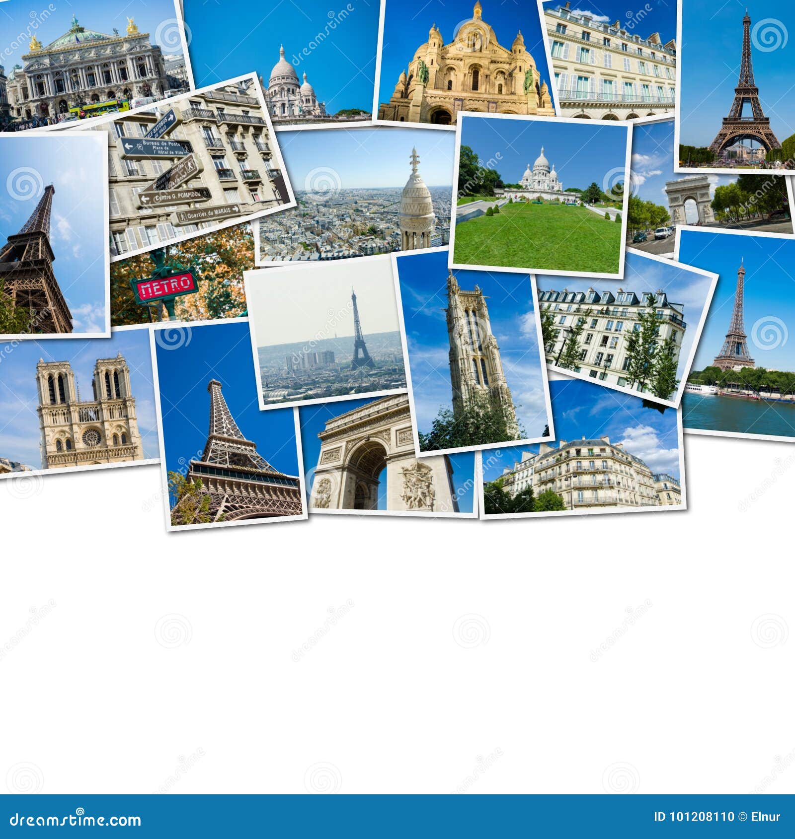 The Collage of Paris Photos Collection Stock Photo - Image of eiffel ...
