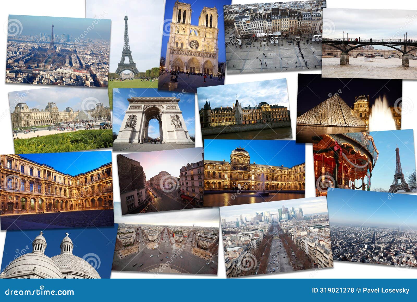 The Collage Of Paris Photos Collection | CartoonDealer.com #98963591